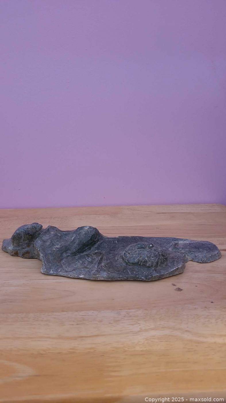 Hand-carved soapstone abstract wildlife sculpture | Maxsold