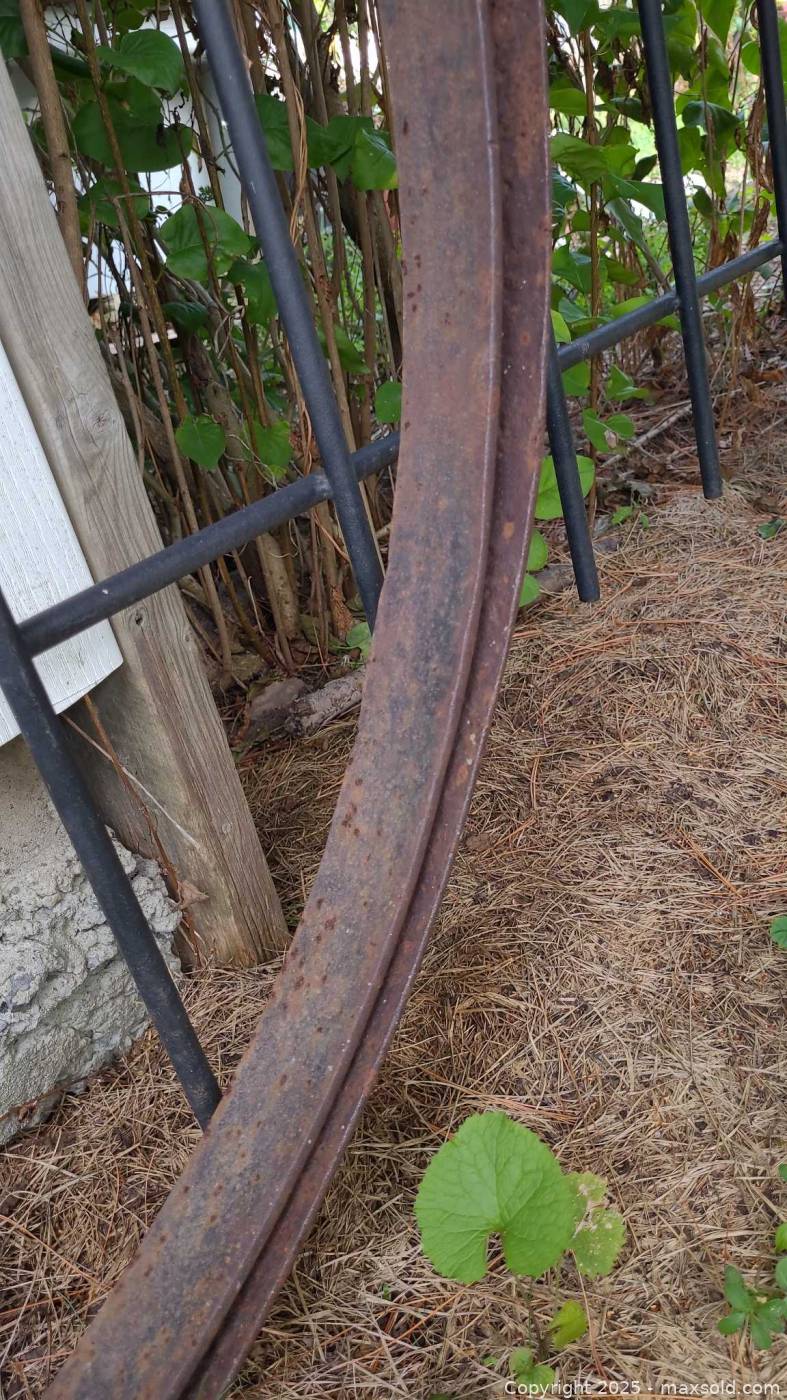 Antique Steel Wagon Wheel Rims Pair | Maxsold
