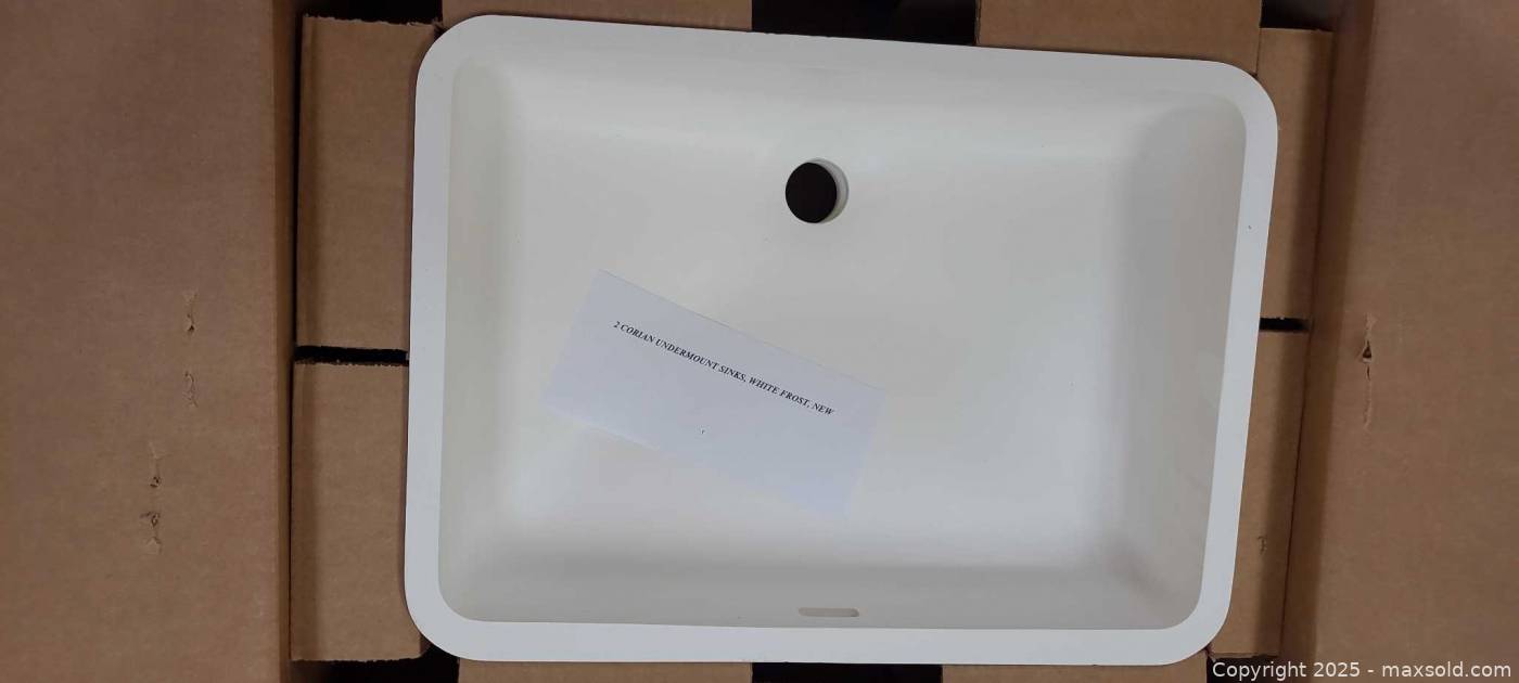Corian White Frost undermount sink | Maxsold