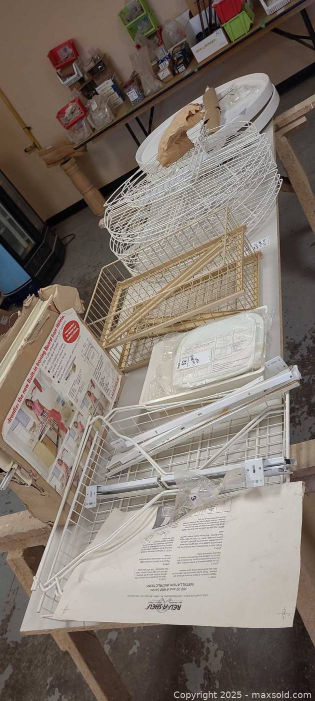 Lazy Susans, cabinet racks, built-in ironing board | Maxsold