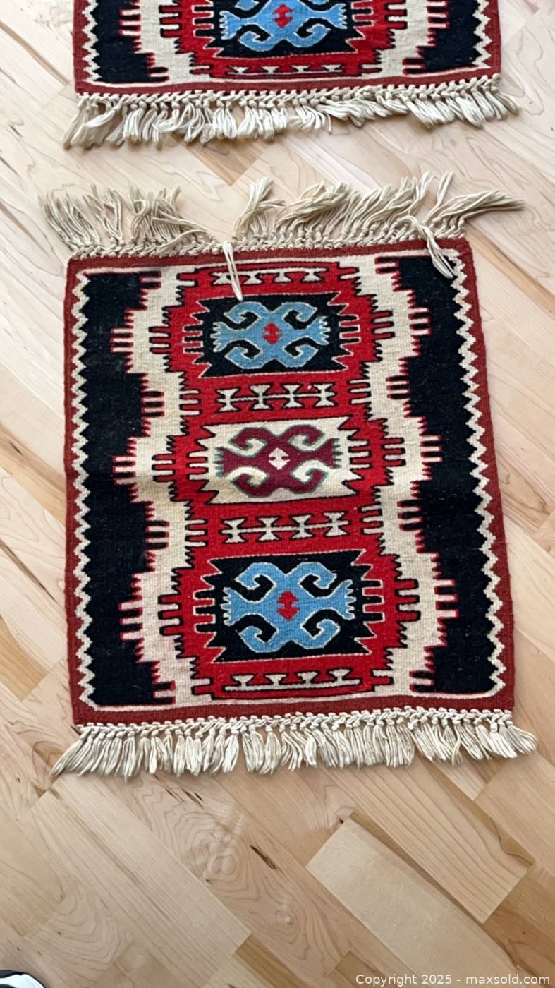 Set of 3 vintage tribal mini rugs | Maxsold