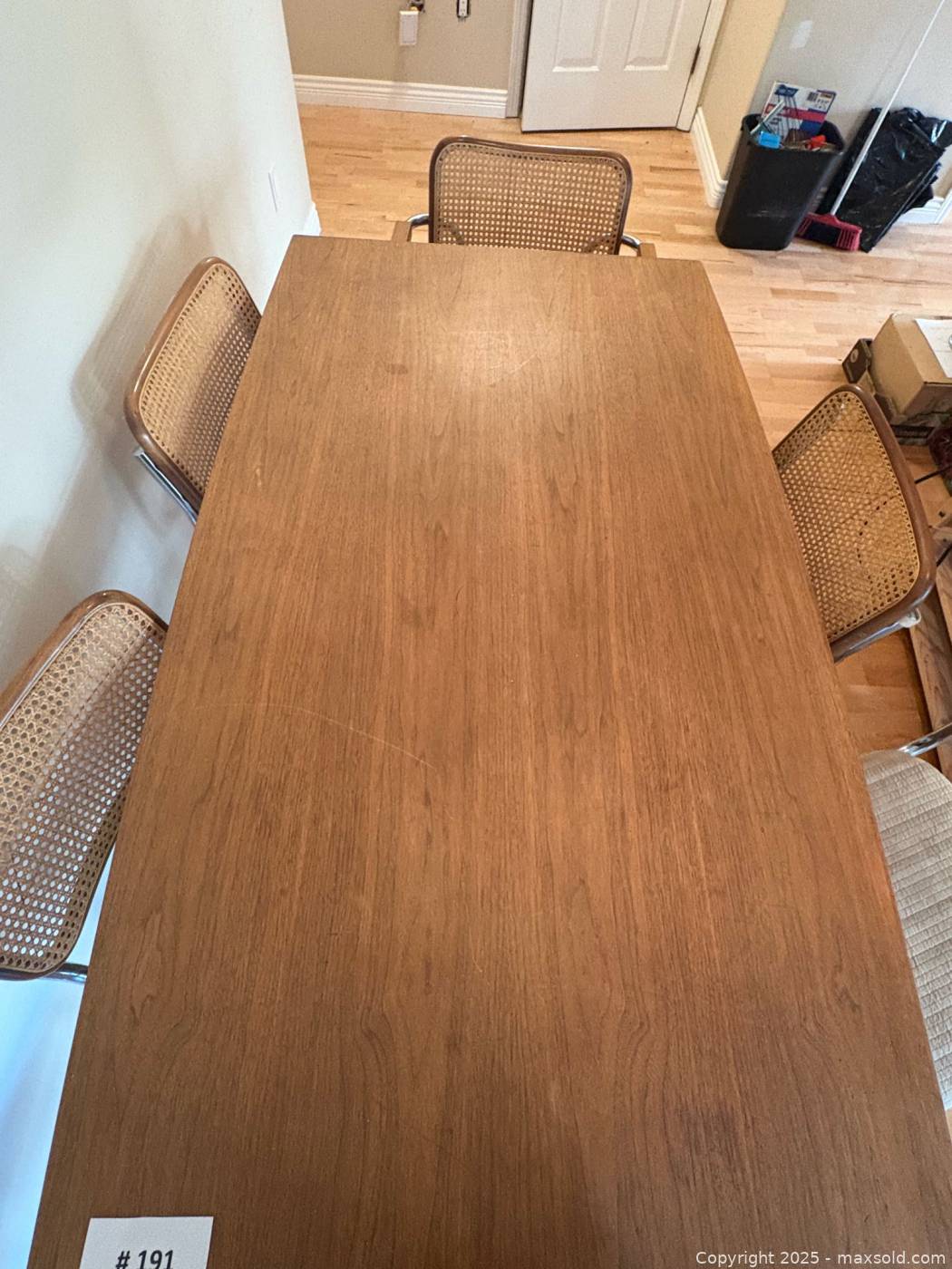 Walnut Dining Table With 6 Cesca Chairs | Maxsold