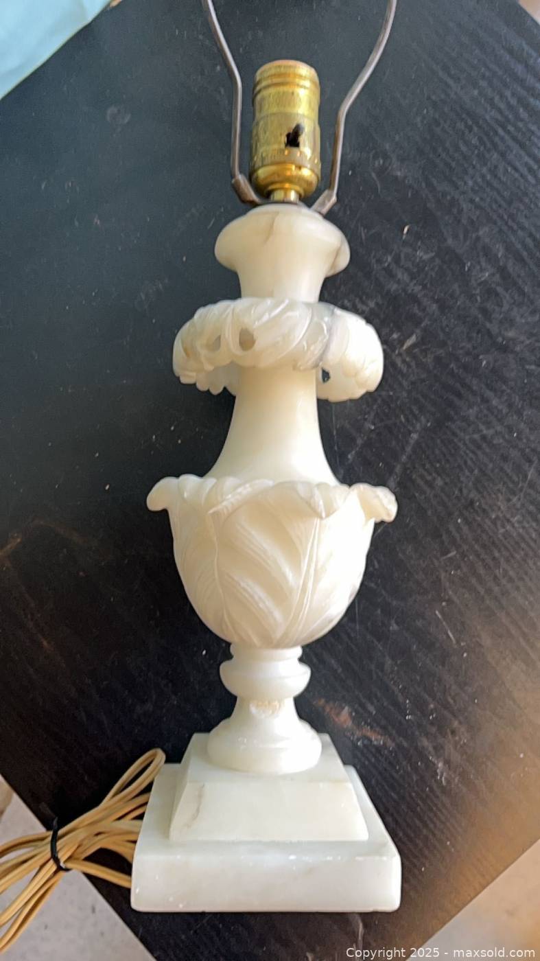 Antique Alabaster Table Lamp | Maxsold