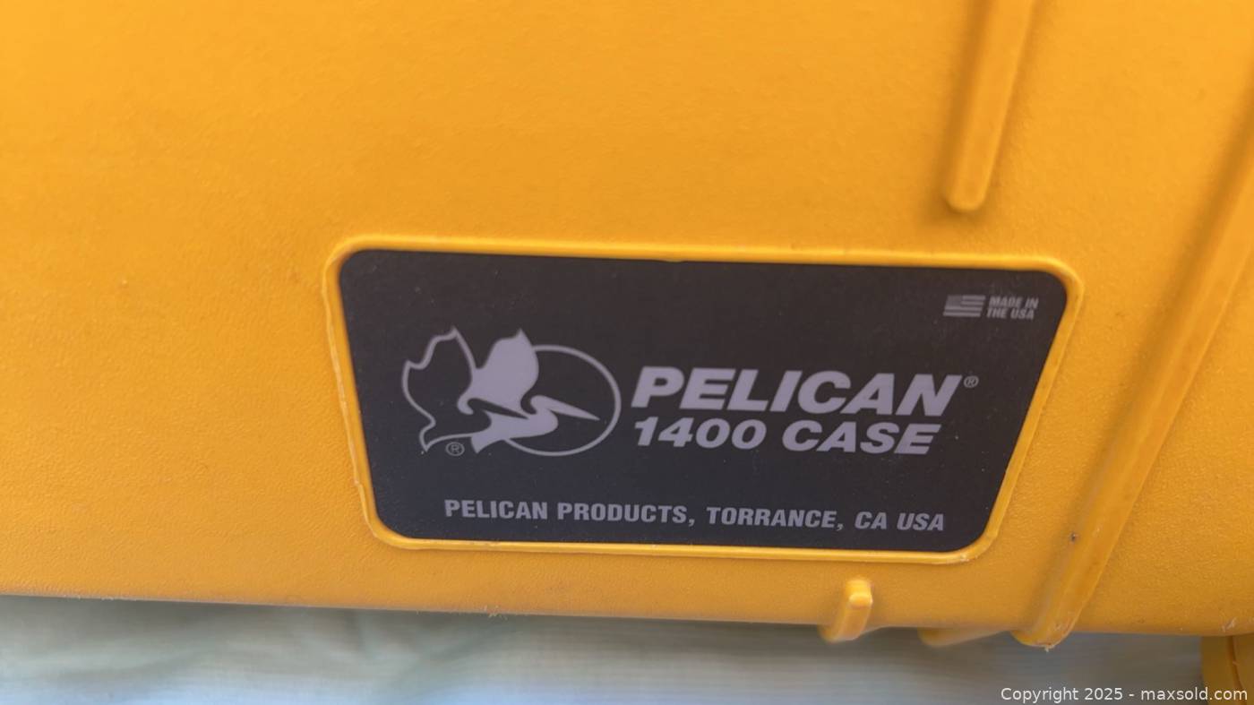 Four Pelican 1400 yellow hard cases | Maxsold