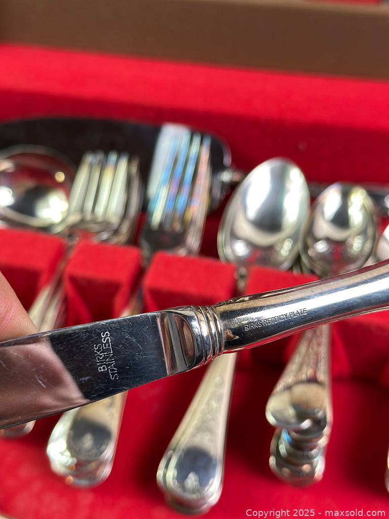 Birks Regency Plate flatware with chest | Maxsold