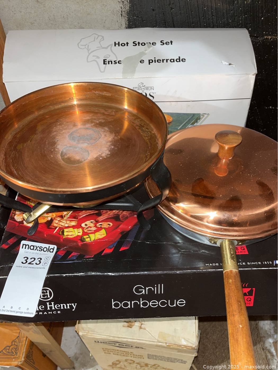 Emile Henry Grill Barbecue, Fox Run Hot Stone Set, Copper Pan | Maxsold
