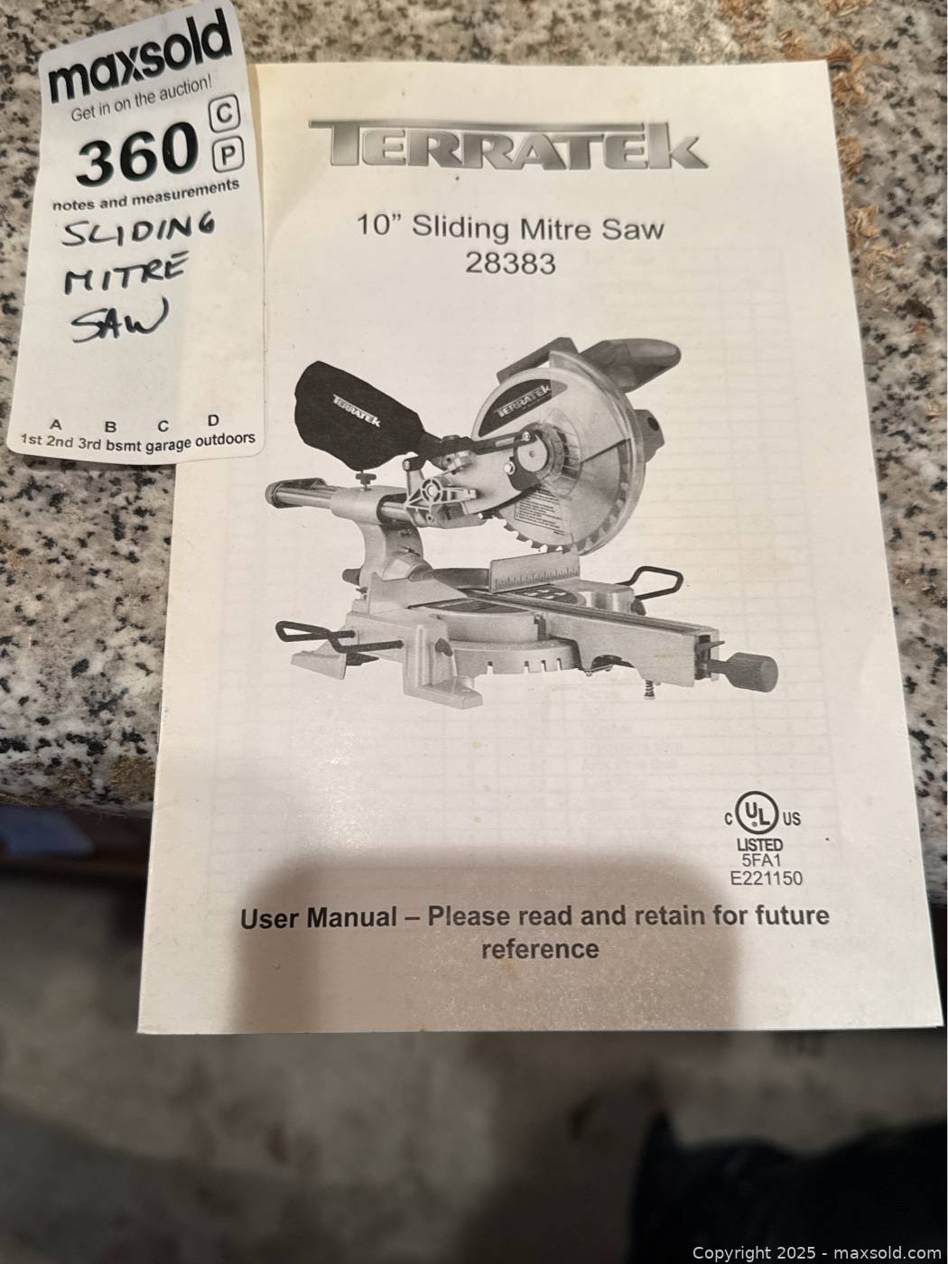 Terratek 10" Sliding Mitre Saw | Maxsold
