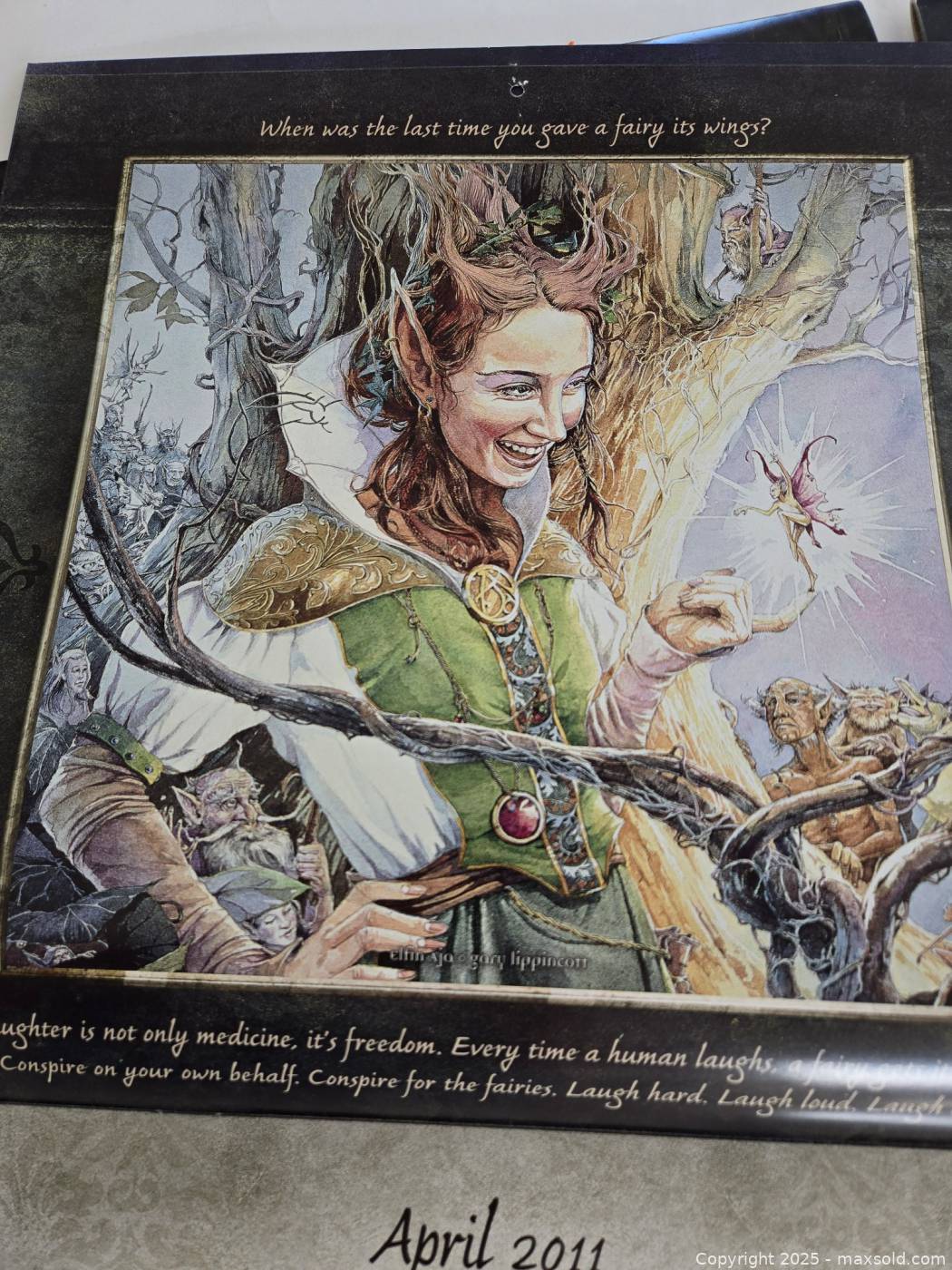 Six fairy art wall calendars | Maxsold