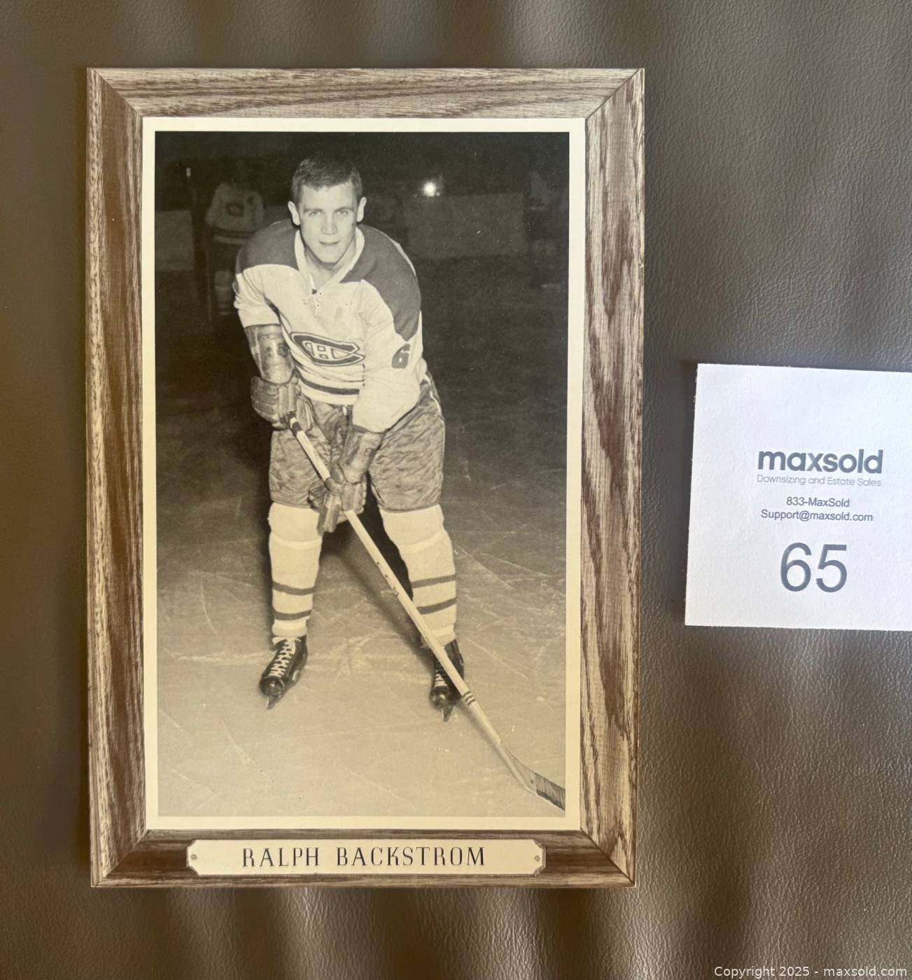 1964-67 Beehive Hockey Photo Ralph Backstrom | Maxsold