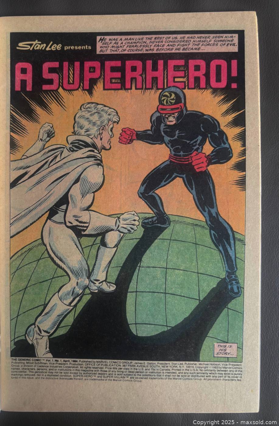 Marvel Generic Comic Book Vol. 1 No. 1 1984 | Maxsold