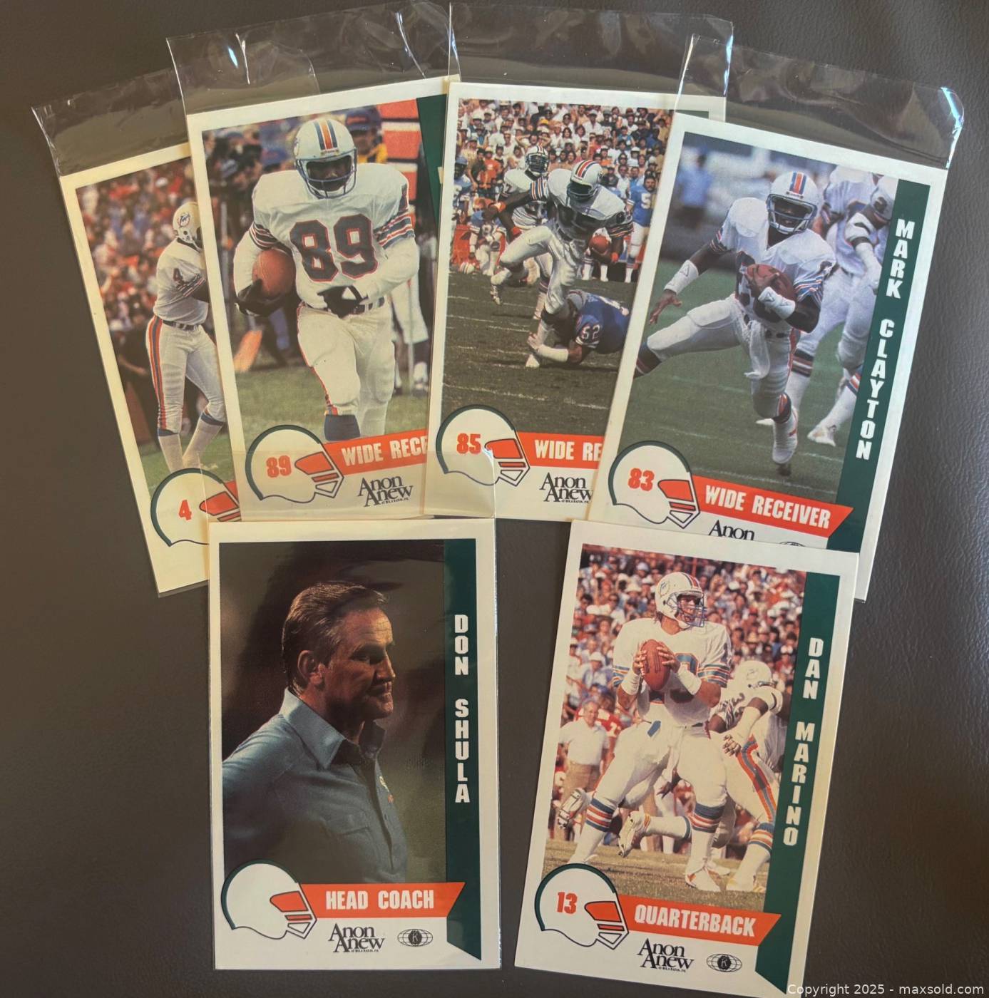 1986 Miami Dolphins Police football card set | Maxsold