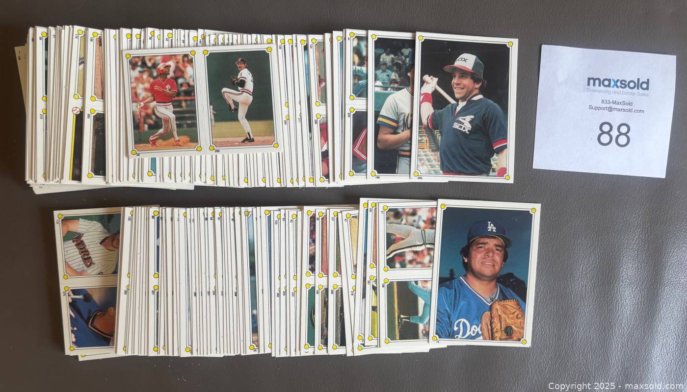 1987 Topps Baseball Stickers near-complete set 295/313 | Maxsold