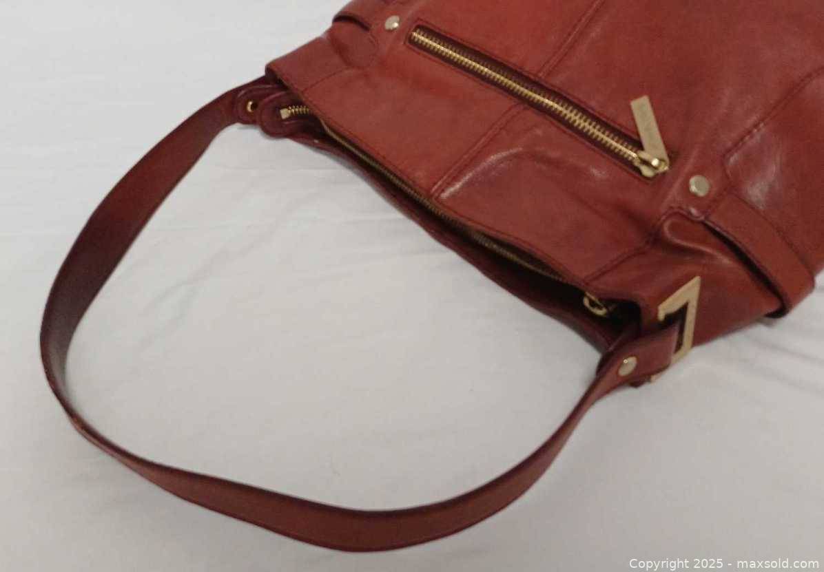 Michael Kors Jet Set plum leather satchel handbag | Maxsold