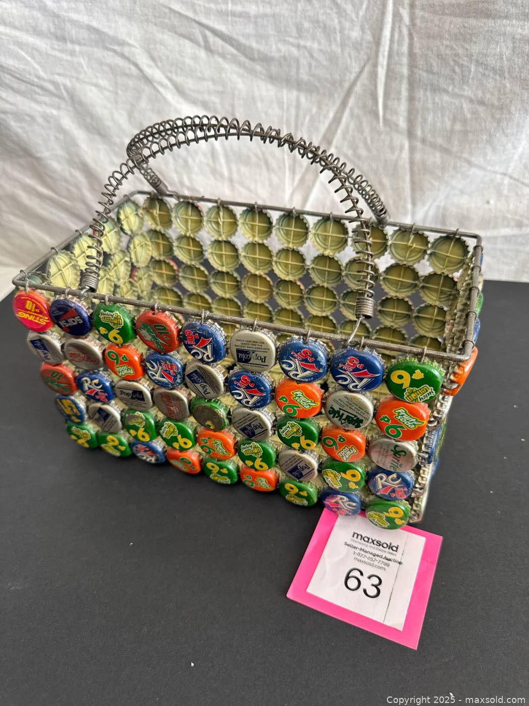 Handmade Bottle Cap Wire Basket Caddy | Maxsold