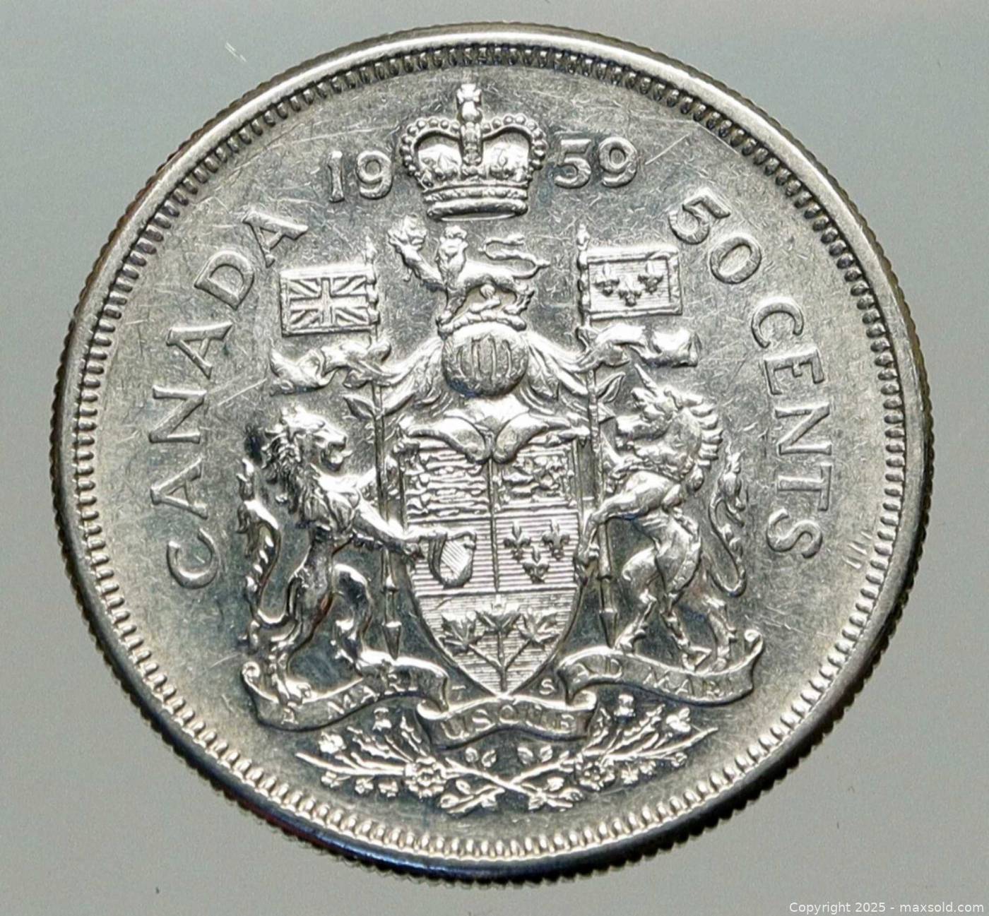 1959 Silver Canadian 50 Cents Coin | Maxsold