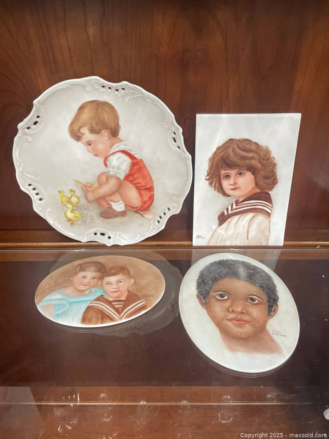 Hand-Painted Porcelain Portrait Plaques & Plates | Maxsold