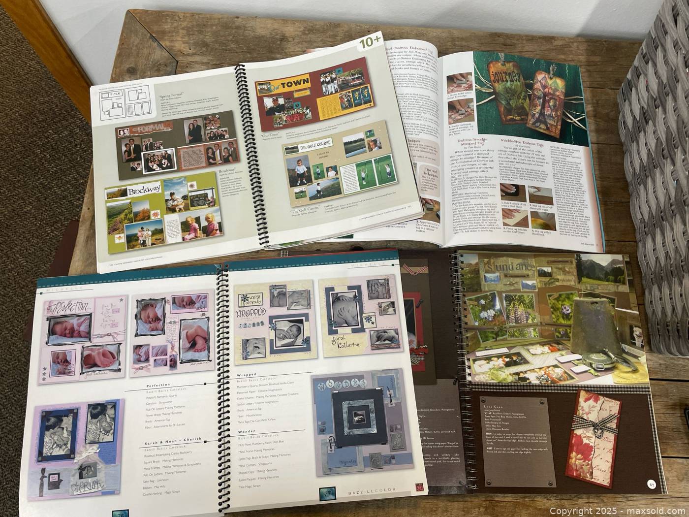 4 scrapbooking spiral-bound idea books | Maxsold