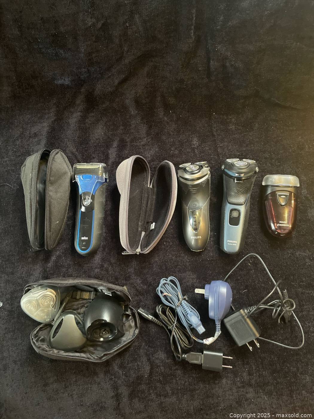 Braun Series 3 And Philips Electric Shavers With Chargers And ...