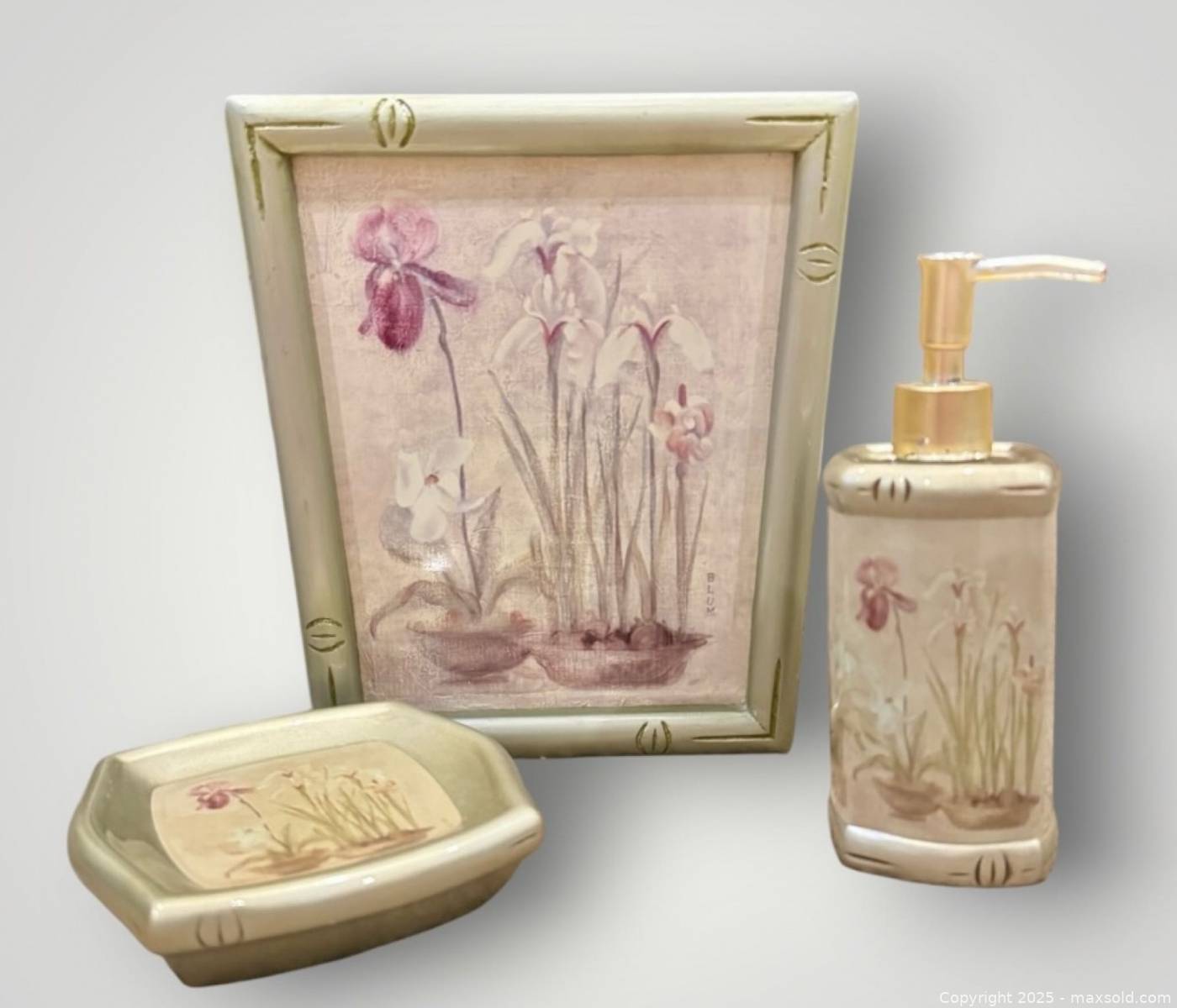 Cheri Blum Irises 3-Piece Bathroom Set | Maxsold
