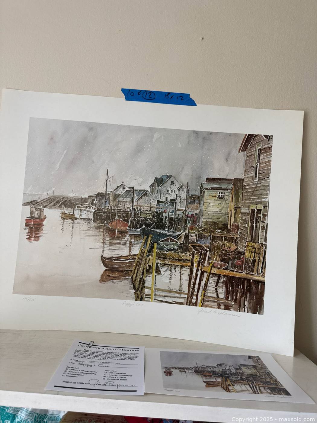 Peggy’s Cove signed limited edition print | Maxsold