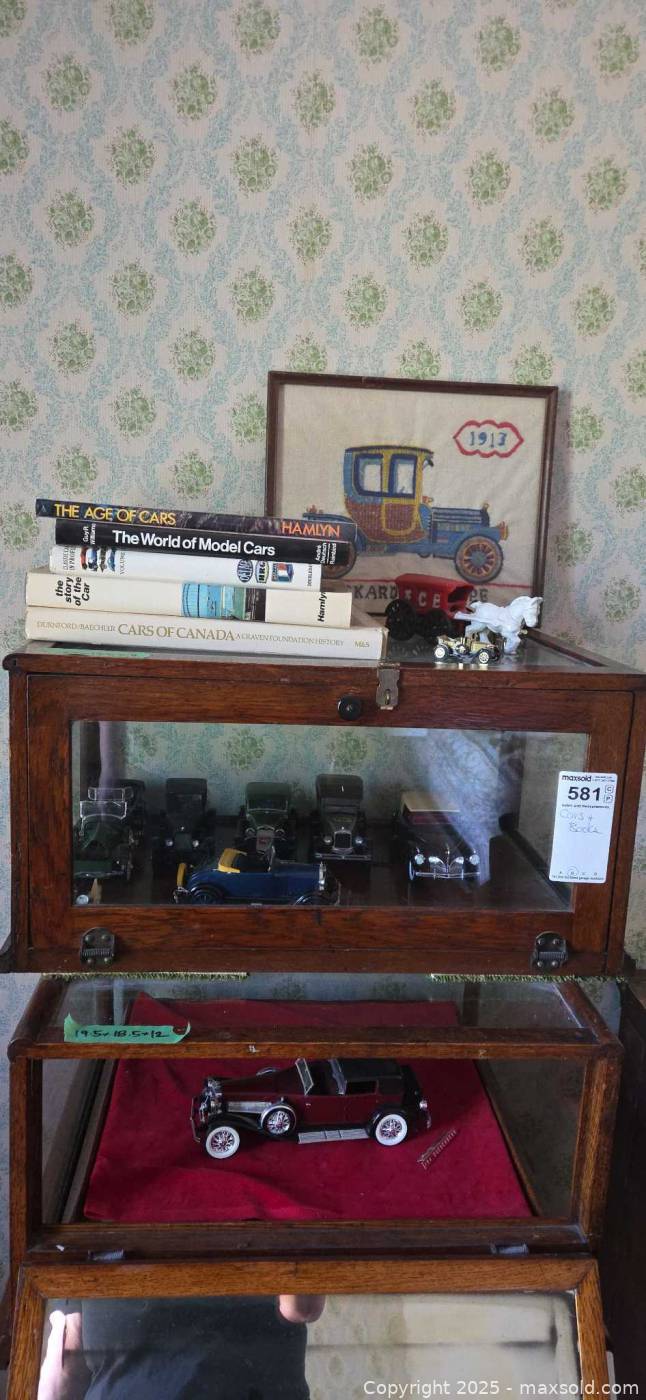 Vintage handmade model cars, books, needlepoint | Maxsold