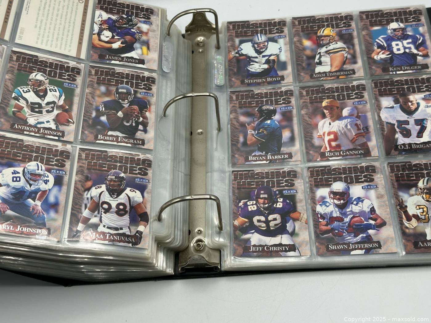 Binder of NFL trading cards | Maxsold