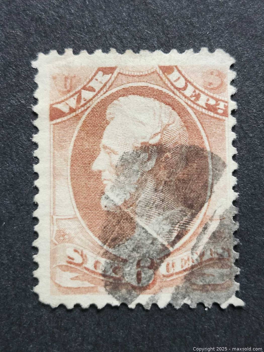 1873 U.S. War Department 6¢ Official Stamp | Maxsold