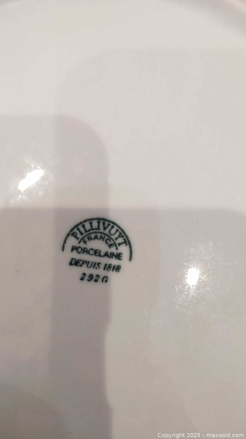 Pillivuyt porcelain dinner plates, clear glass mixing and prep bowls ...