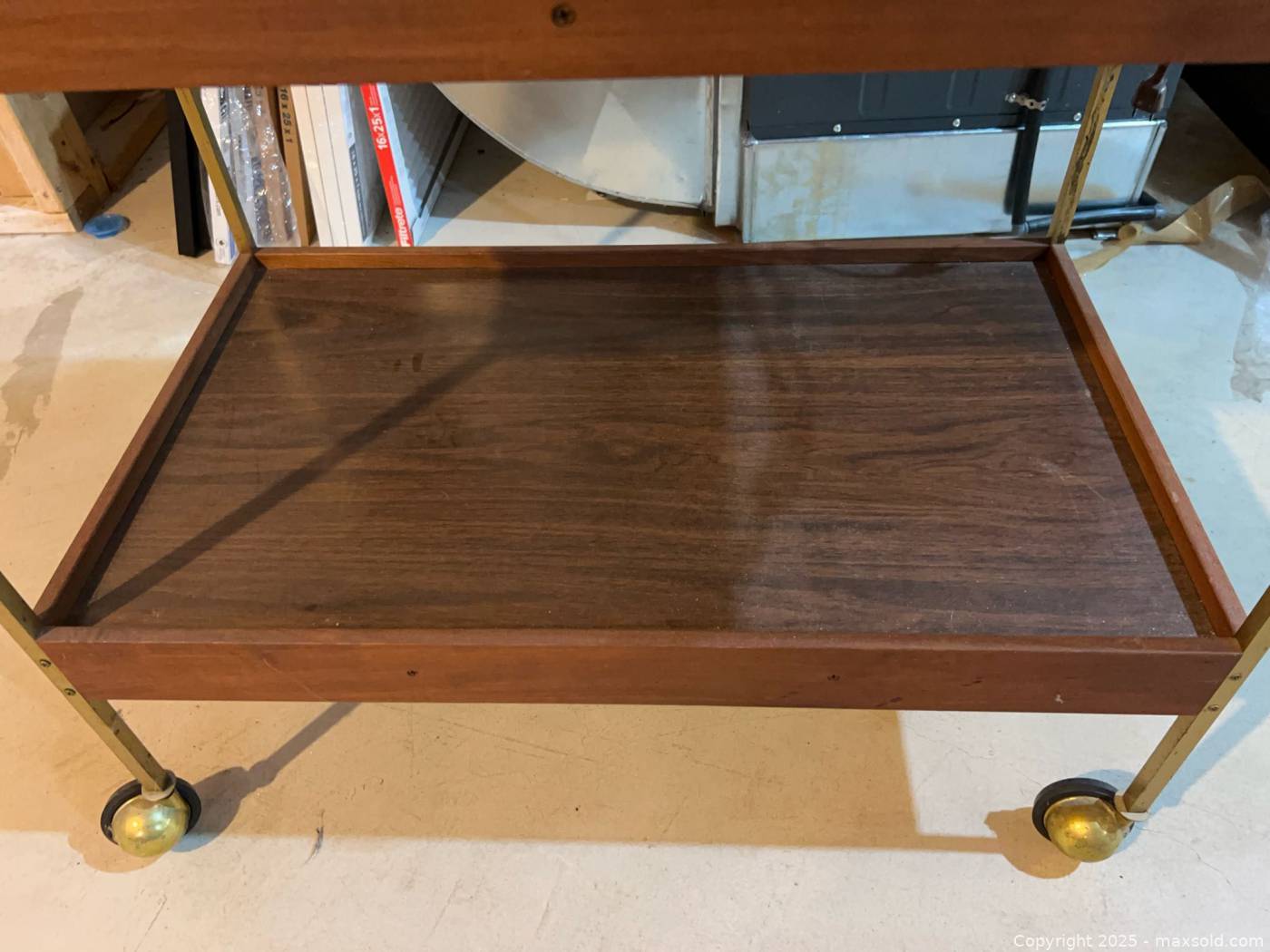 Vintage electric warming serving cart | Maxsold
