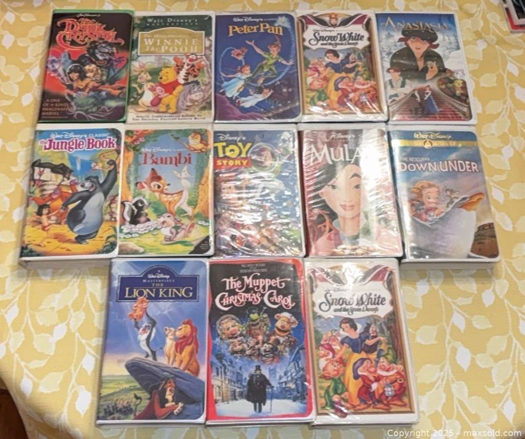 13 Disney and family VHS clamshell movies | Maxsold