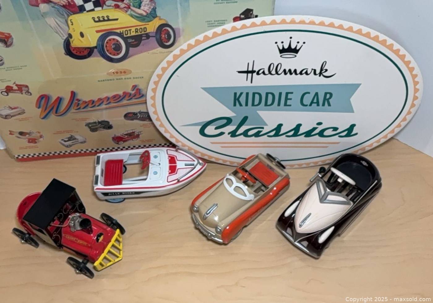 Hallmark Kiddie Car Classics models, poster, sign | Maxsold