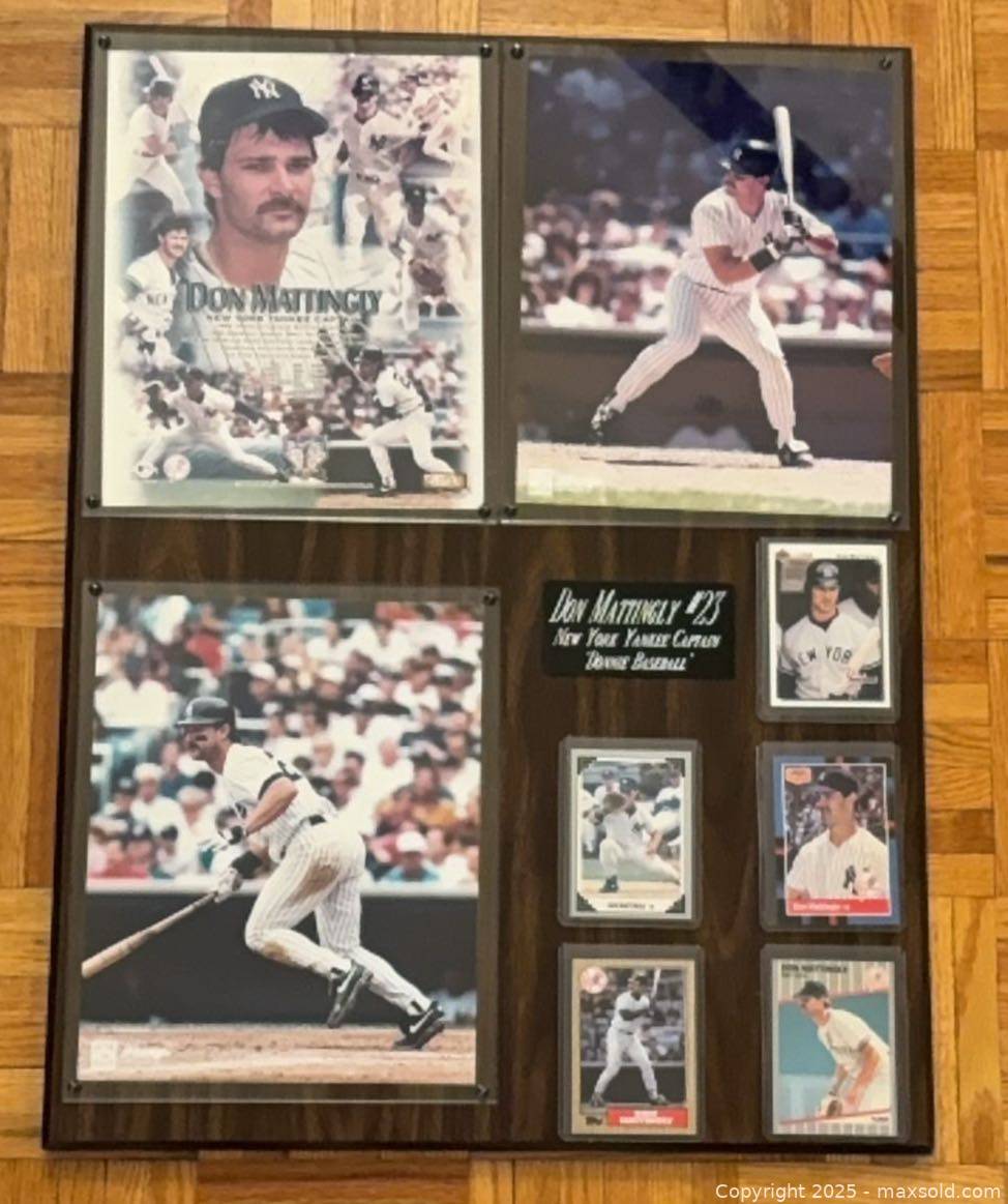 Don Mattingly Yankees photo & card display | Maxsold