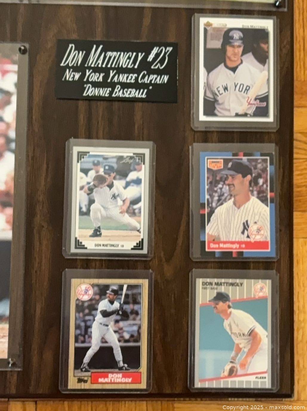 Don Mattingly Yankees photo & card display | Maxsold