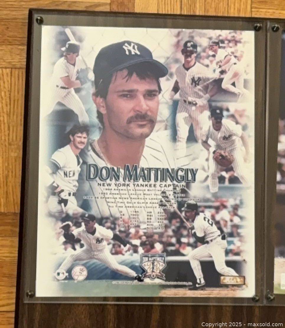 Don Mattingly Yankees photo & card display | Maxsold