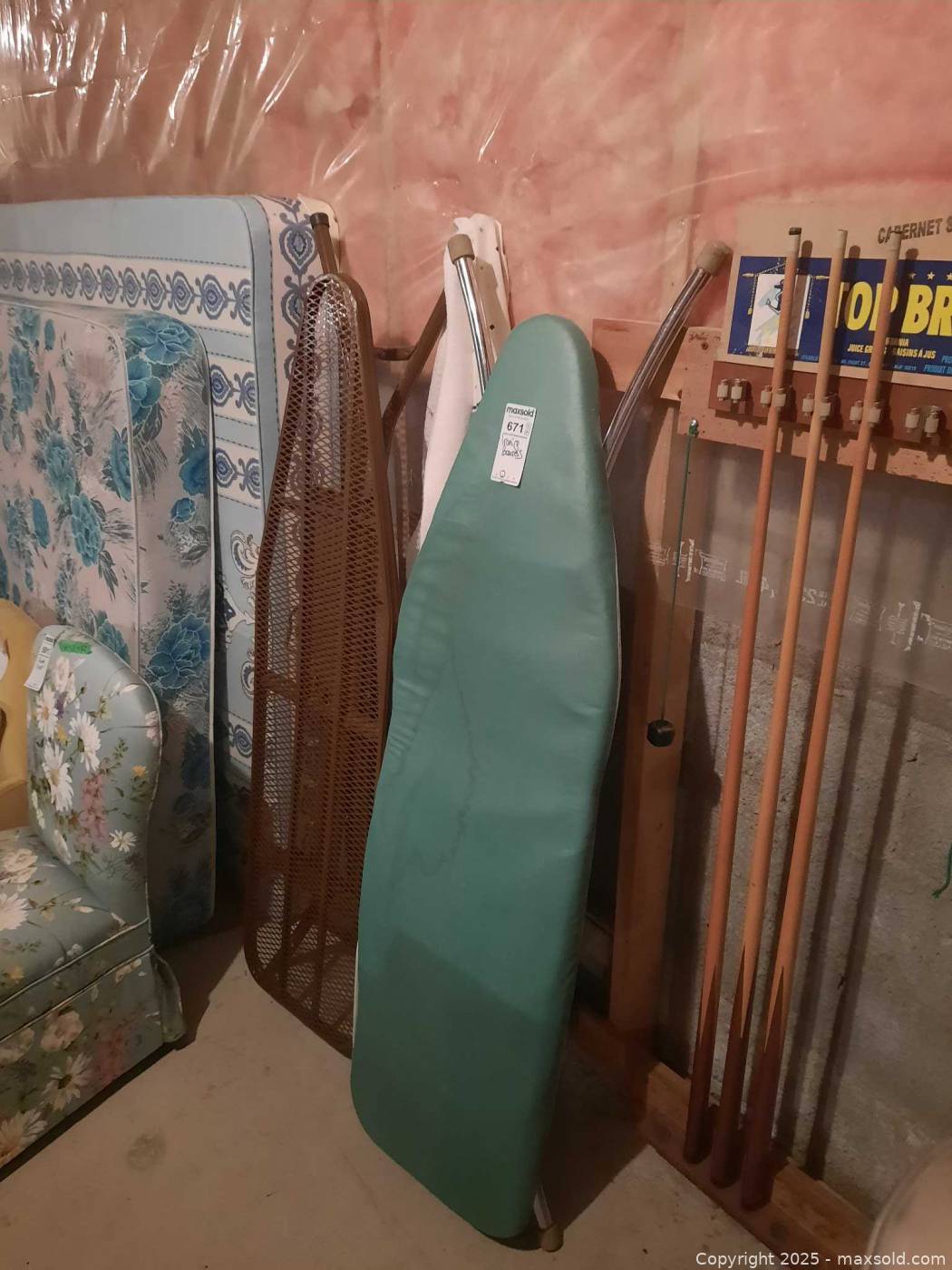 2 Metal Ironing Boards Green Cover & Mesh | Maxsold
