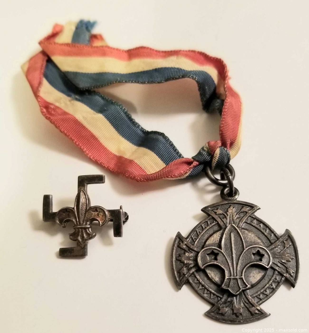 Sterling Silver Boy Scout Medal & Pin | Maxsold