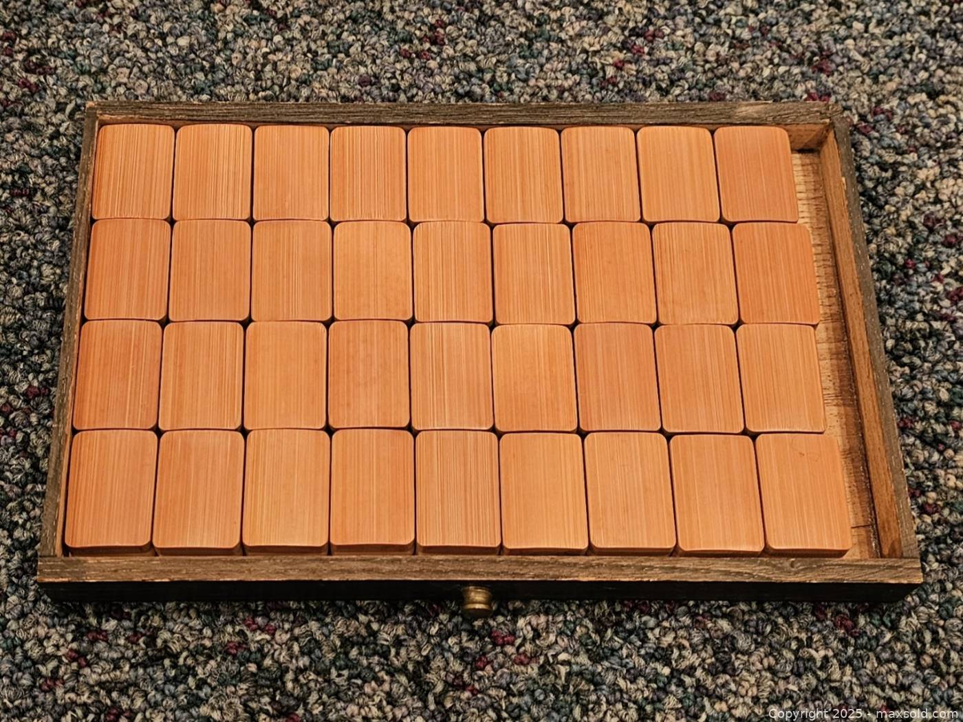 Antique Bone & Bamboo Mahjong Set, Rosewood Case | Maxsold