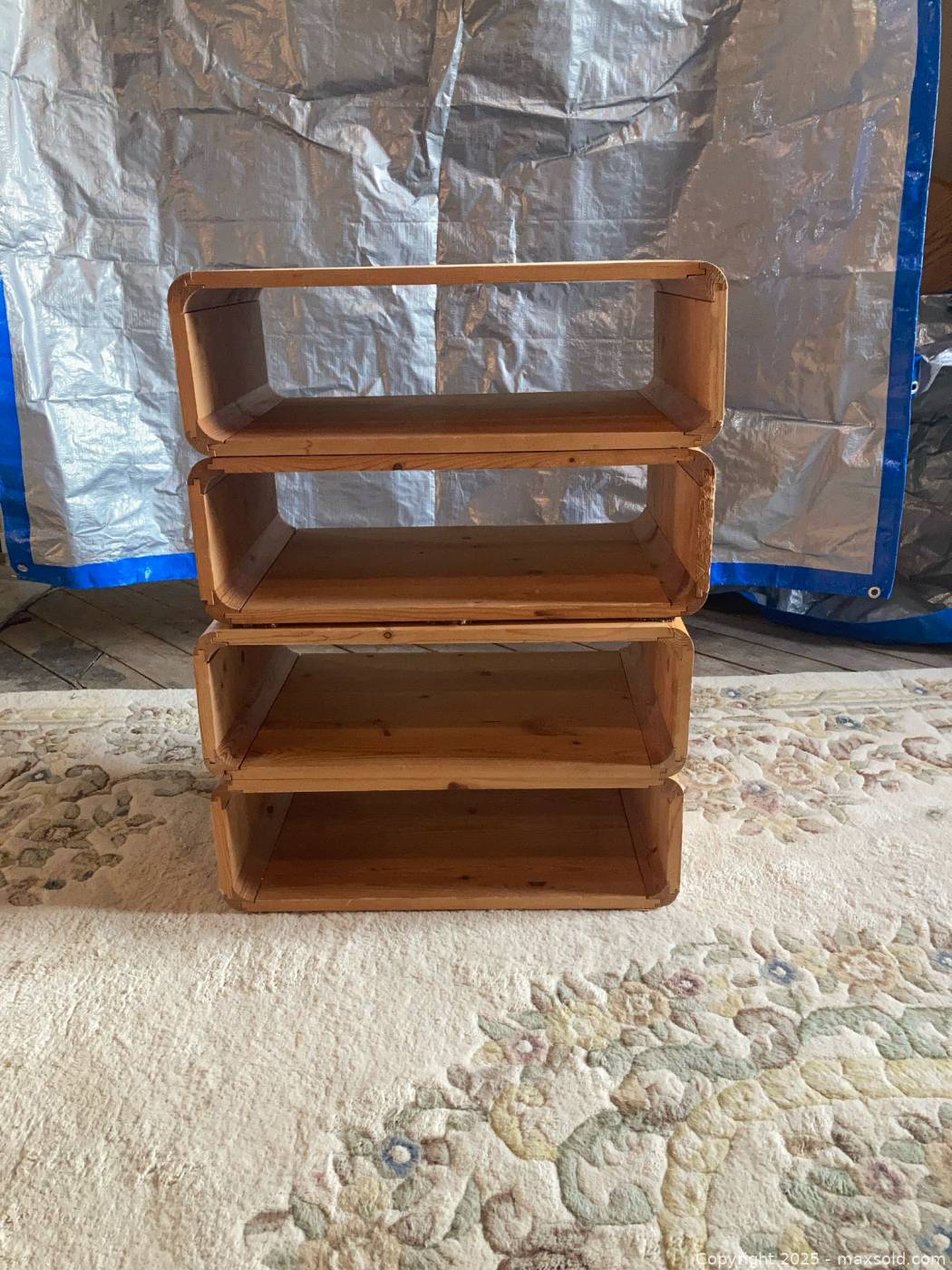 Stackable 4-Tier Wooden Storage Crates | Maxsold