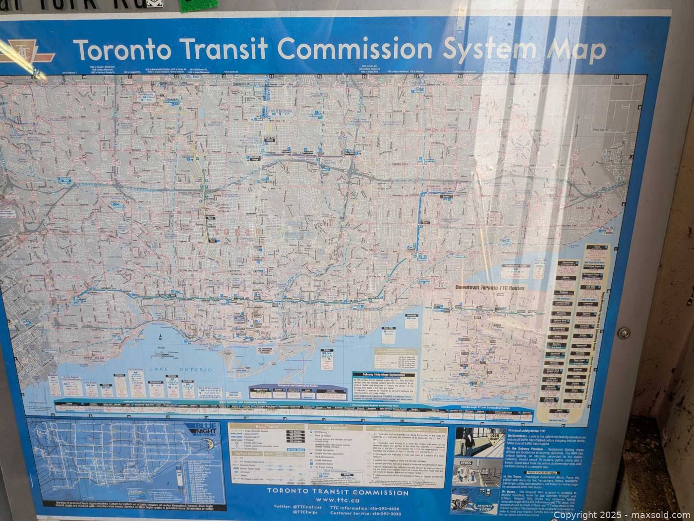 Framed TTC System Map Panel | Maxsold