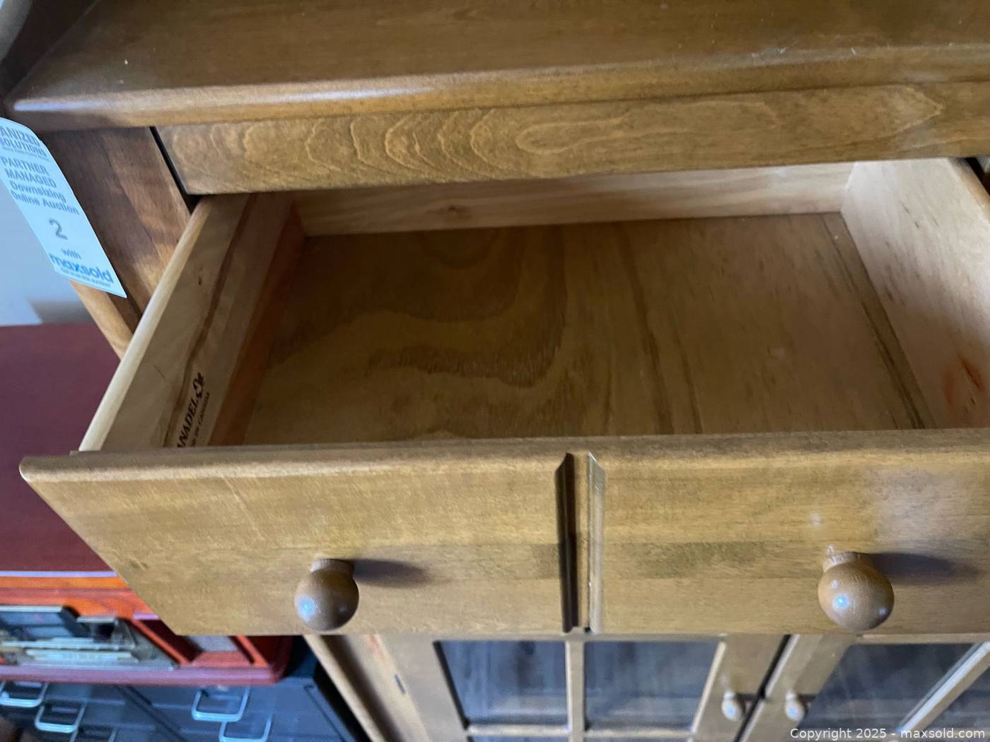 Canadel solid oak display china cabinet | Maxsold