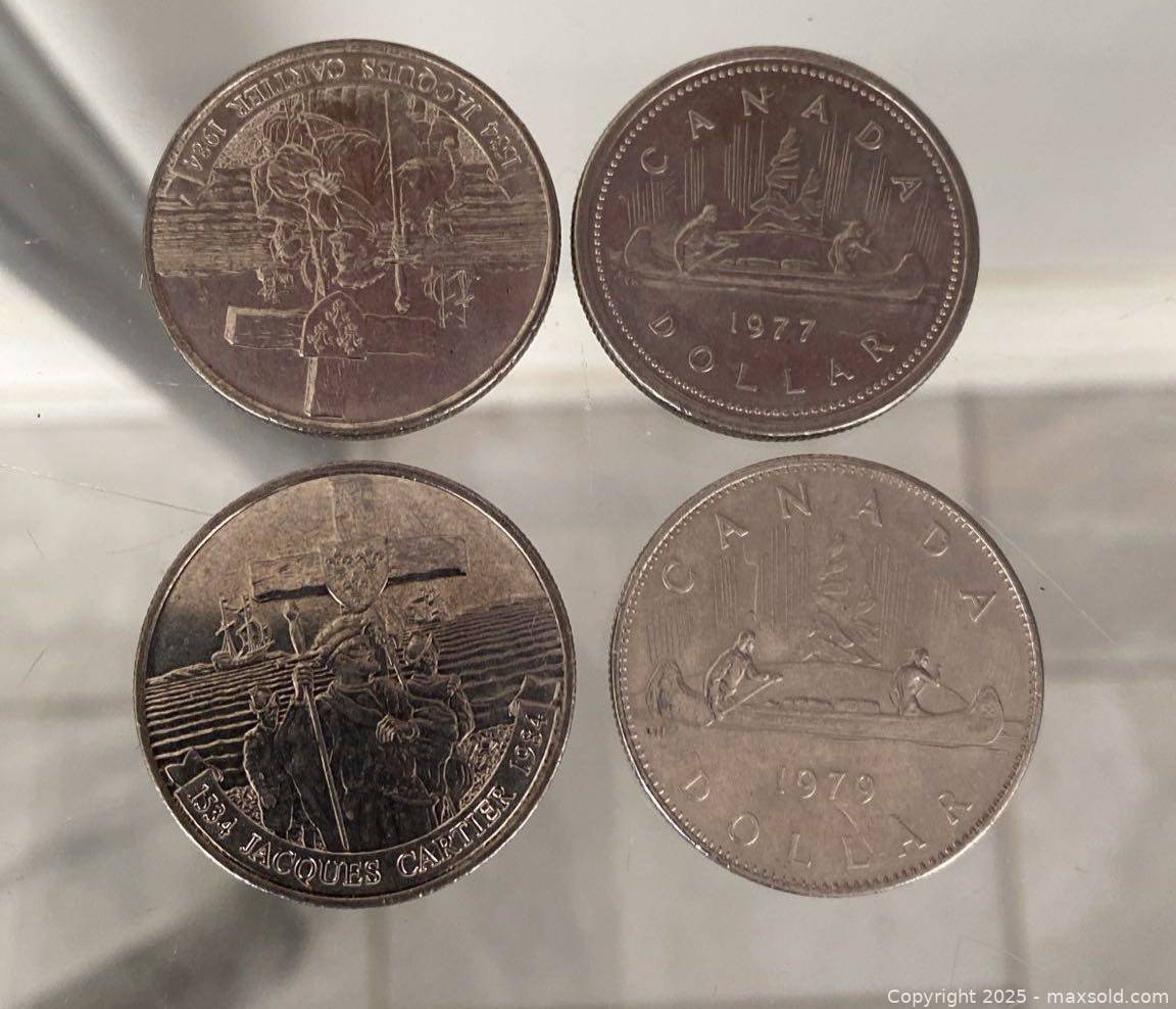 4 Canadian Dollar Coins 1977 1979 1984 | Maxsold