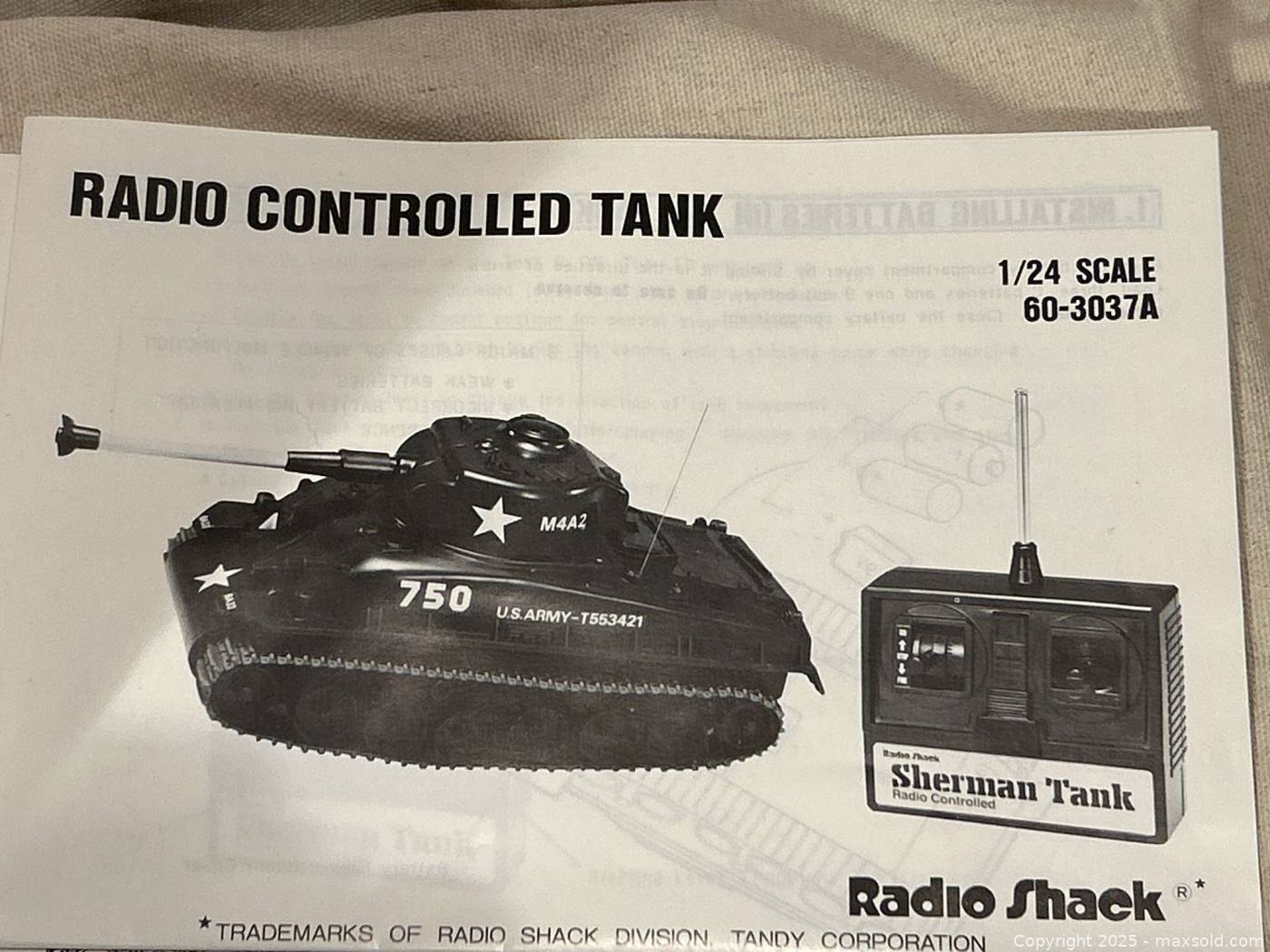 Radio Shack 1/24 RC Sherman Tank | Maxsold