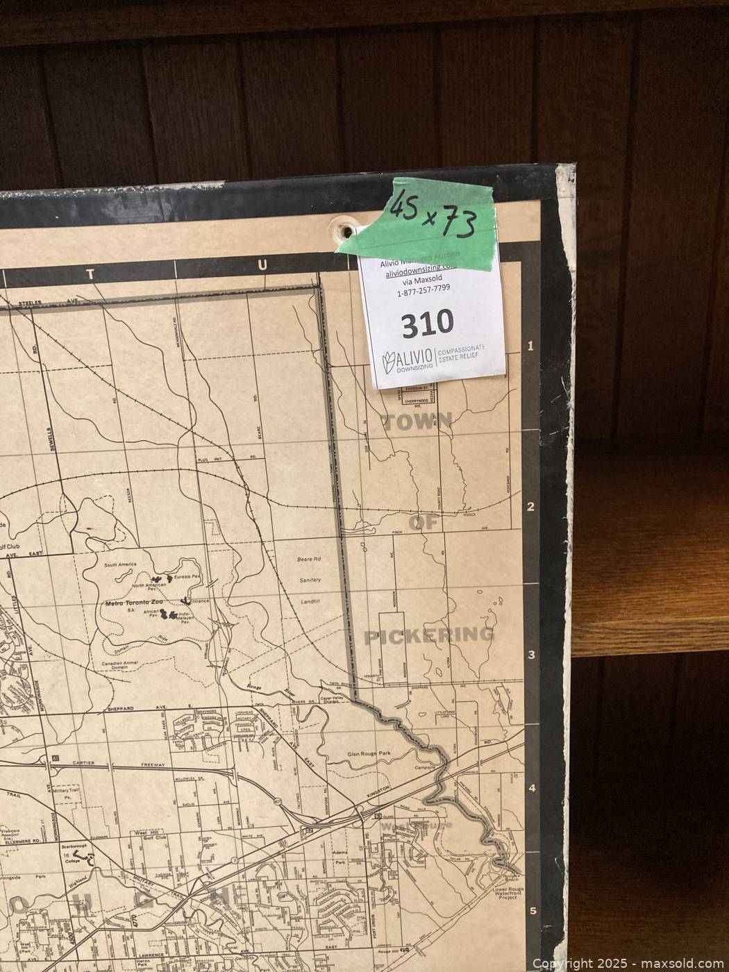 Metropolitan Toronto wall map 45 in x 73 in | Maxsold