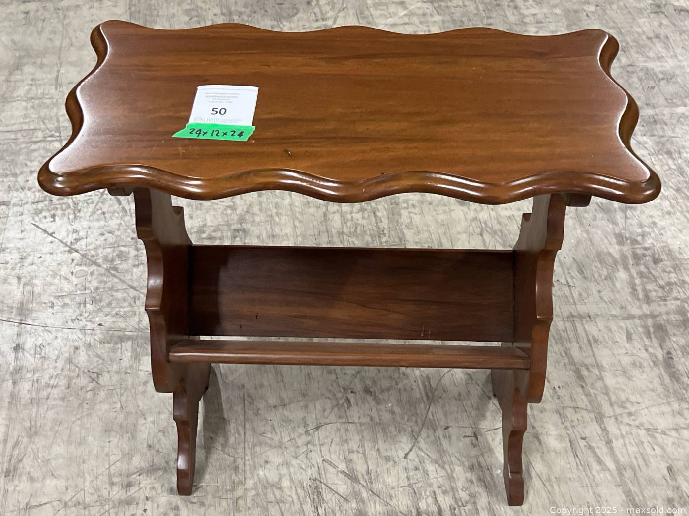 Vintage wood magazine table | Maxsold