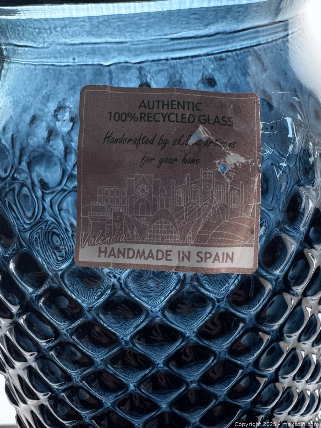 Handmade Spanish Recycled Glass Vase | Maxsold