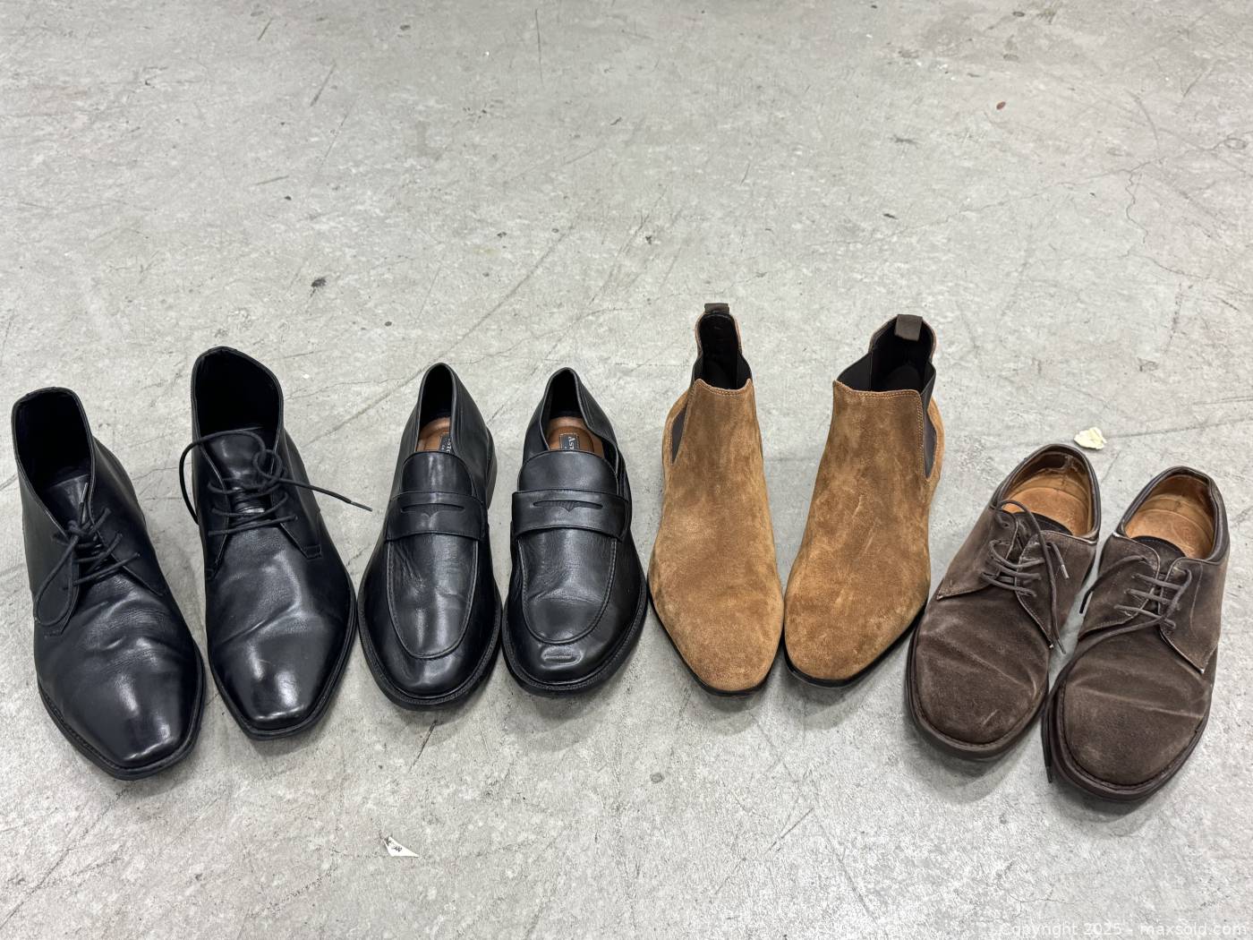 4 pairs men’s dress and casual shoes US 12-14 | Maxsold