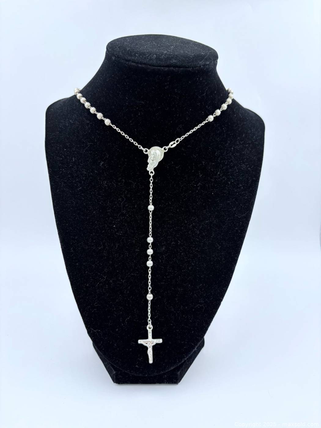 925 sterling silver rosary with crucifix | Maxsold