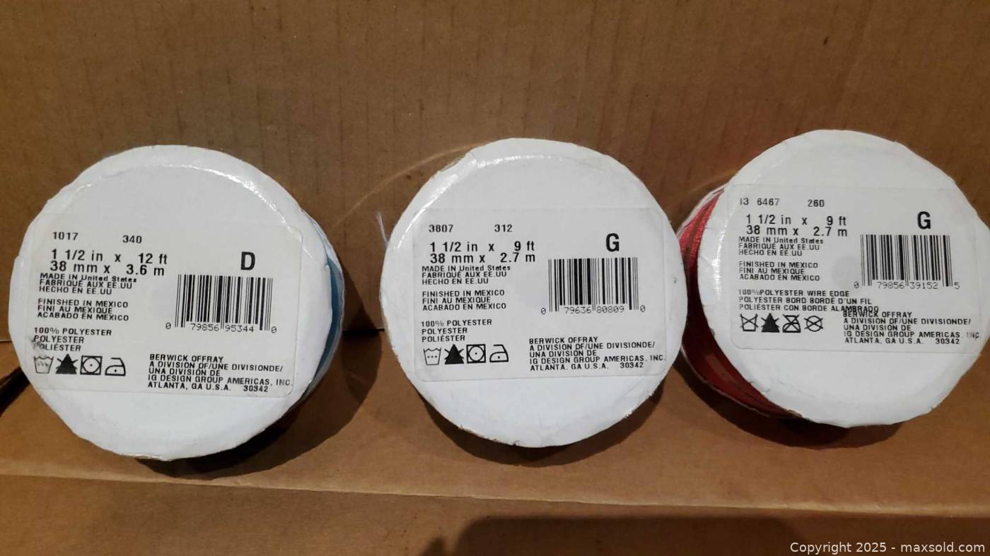 10 New Craft Ribbon Spools Assorted Colors | Maxsold