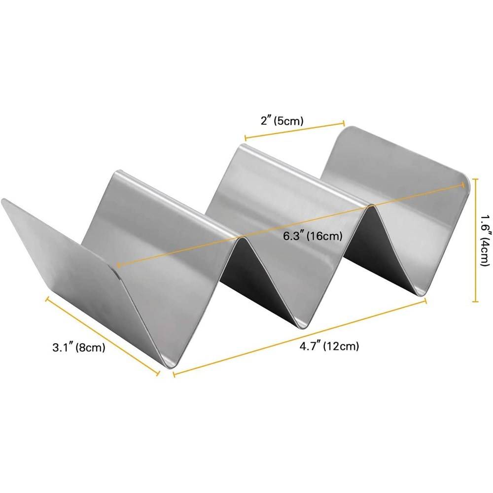 Ginkgo stainless steel taco holder stands, two 4-packs | Maxsold