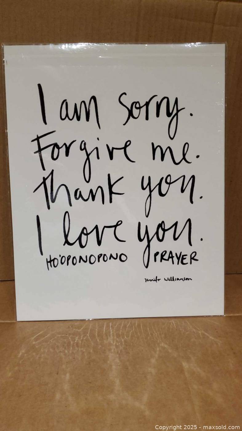 Healing Brave Ho'oponopono Prayer Text Art Print | Maxsold